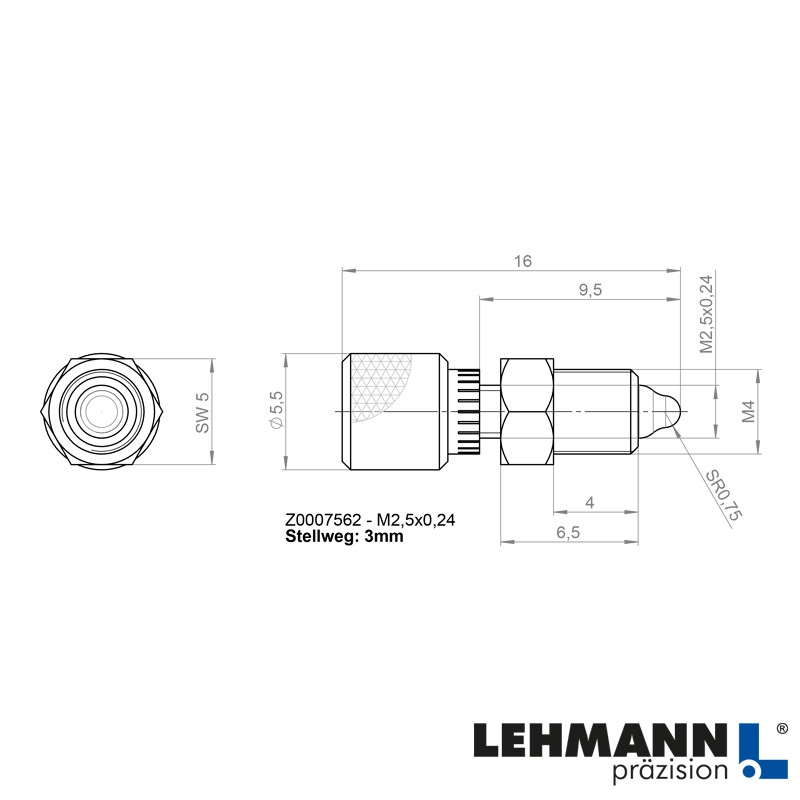 Adjustment screws with fine thread